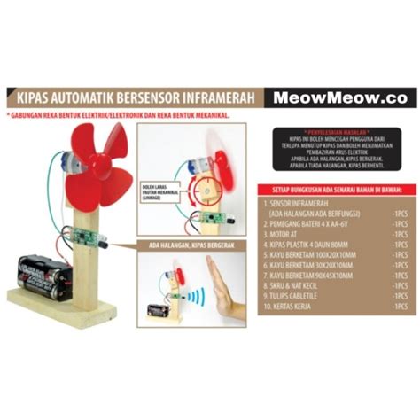 Readystock Kipas Automatik Bersensor Inframerah Rbt T3 Projek Rbt Projek Tingkatan 3 Diy
