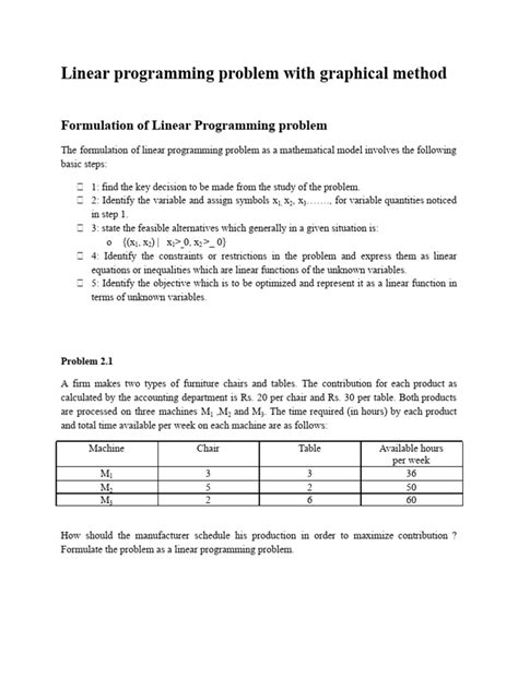 Linearprogrammingproblemformulationwithgraphicalmethodwith
