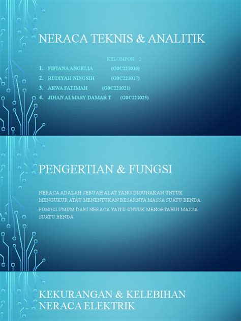 Neraca Teknis And Analitik Pdf