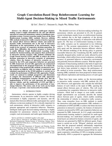 Pdf Graph Convolution Based Deep Reinforcement Learning For Multi