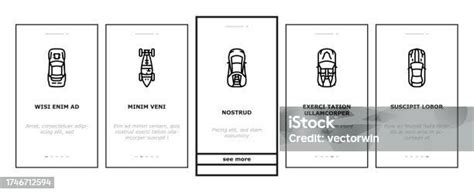 경주 용 자동차 속도 스포츠 차량 온 보딩 아이콘 세트 벡터 0명에 대한 스톡 벡터 아트 및 기타 이미지 0명