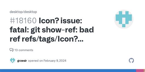 Icon Issue Fatal Git Show Ref Bad Ref Refstagsicon