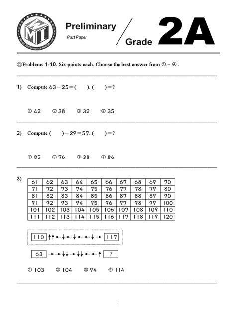 Wmi Grade 2 Questions Part 1 Pdf