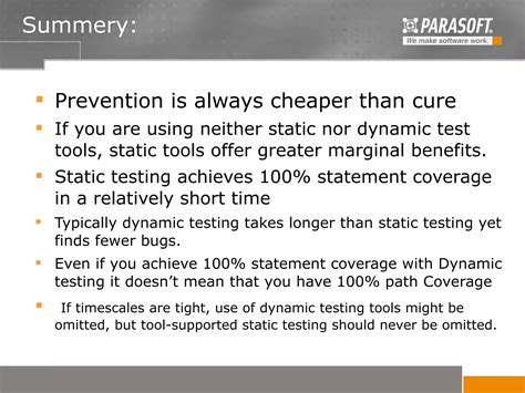 Parasoft Test Write Better C Code Using Data Flow Analysis Ppt