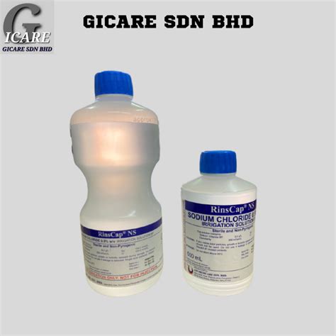Rinscap Normal Saline Irrigation Solution Bp 500ml 1000ml Shopee