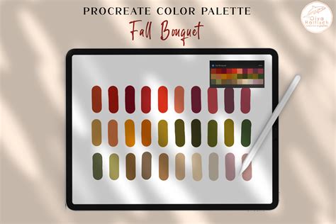 Fall Procreate Color Palette Autumn Swatches File By Olya Haifisch Thehungryjpeg