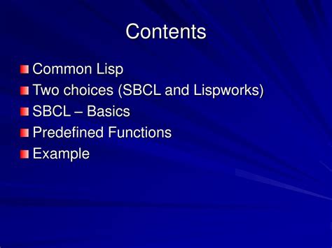 PPT Lisp Environment Setup PowerPoint Presentation Free Download ID