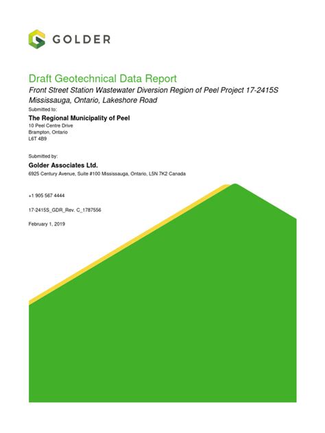 Geotechnical Data Report Pdf