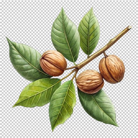 Walnut On White Background Premium Ai Generated Psd