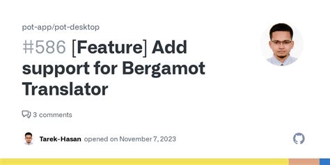 Feature Add Support For Bergamot Translator · Issue 586 · Pot Apppot Desktop · Github