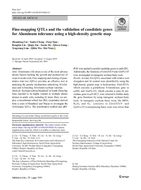 Pdf Fine Mapping Qtls And The Validation Of Candidate Genes For