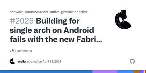 Building For Single Arch On Android Fails With The New Fabric Enabled
