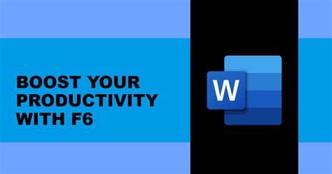 Function Key F6 In Microsoft Word Navigate Seamlessly And Boost Your Productivity 🚀📝