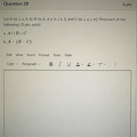 Solved Question Pts Let A A C E H K B A B D Chegg Com