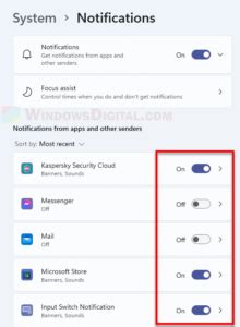 How To Disable Desktop Pop Up Notifications On Windows 11