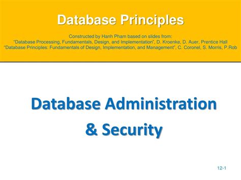 ppt database principles and security management in organizations powerpoint presentation id