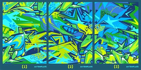 플랫 추상 낙서 스타일 A4 포스터 벡터 일러스트 배경 템플릿 개념에 대한 스톡 벡터 아트 및 기타 이미지 개념 거리 거리 예술 Istock