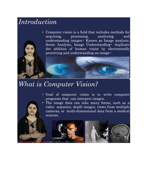 Introduction To Cv Notes Computer Vision Studocu