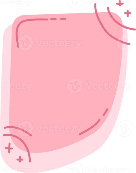 Quote Text Bubble Freestyle Shape Abstract With Pink Color And Pink Line 12664797 Png