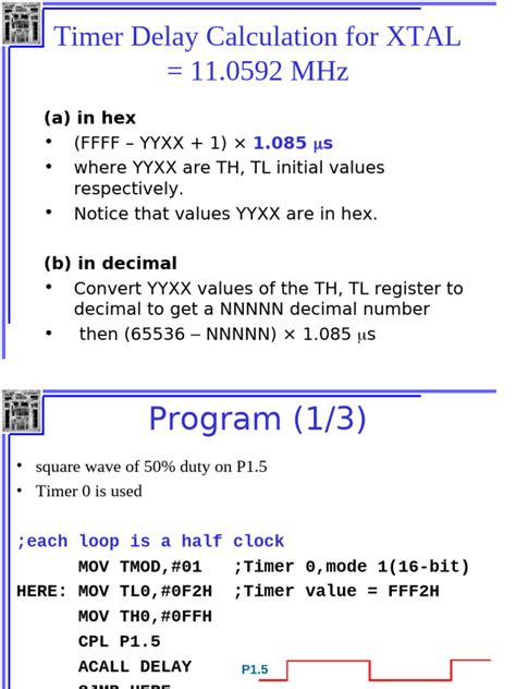 Timer Delay Calculation For Microprocessors Pdf Oscillation