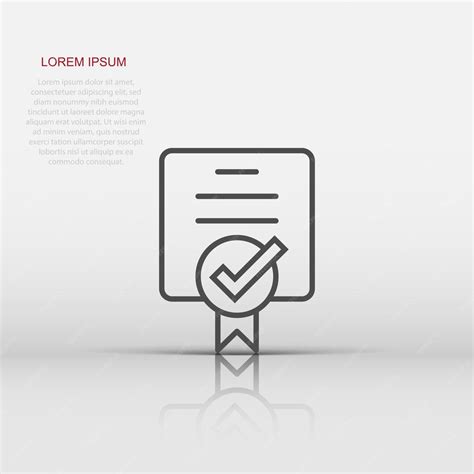 Premium Vector Approve Certificate Icon In Flat Style Document Check
