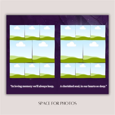 Purple Funeral Program 8 Pages Purple Obituary Memorial Program Celebration Of Life Keepsake