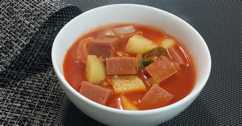 햄감자 고추장찌개~