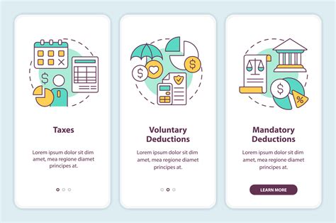 Payroll Deductions Types Onboarding Mobile App Screen Withhold