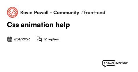Css Animation Help Kevin Powell Community