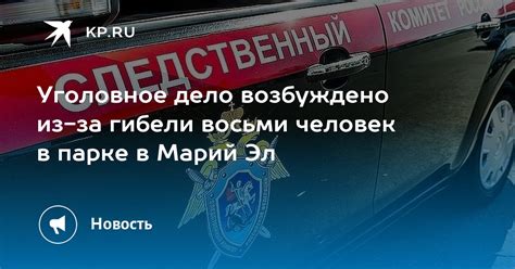 Уголовное дело возбуждено из за гибели восьми человек в парке в Марий Эл Kp Ru