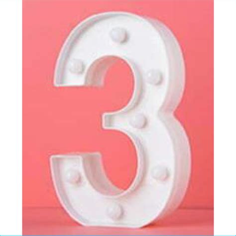 Led Number Light 3 – Lets Celebrate Parties