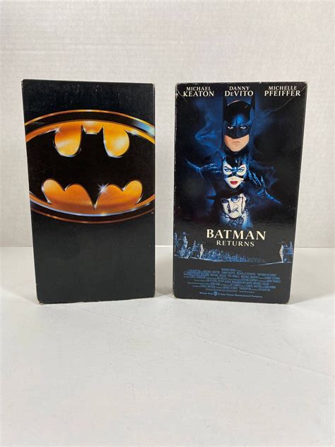 Vintage 1989 1992 Batman And Batman Returns Vhs Tape Action Adventure Tim