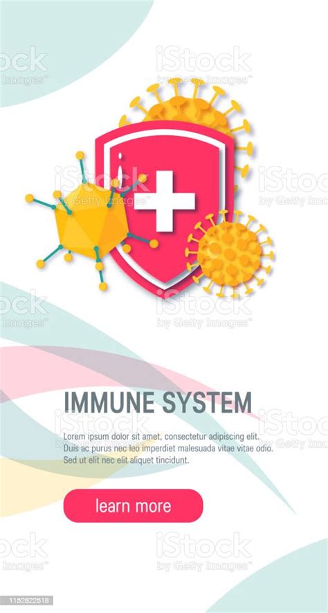 Immune System Vector Concept Simple Colored Icon Stock Illustration