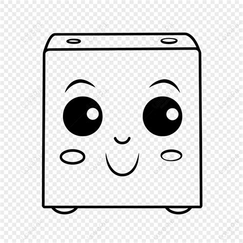 눈 개요 스케치 드로잉이 있는 상자의 만화 색칠 페이지 벡터행복하다미술 Png 일러스트 무료 다운로드 Lovepik