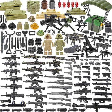 Lstem 180pcs Weapons Machine Guns Rifles Compatible With Lego Guns
