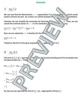 Mastering Limits Engaging Problems With Comprehensive Solutions