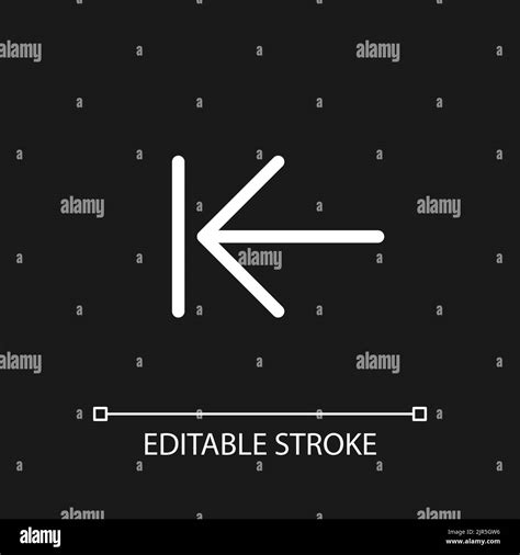 Previous Step Pixel Perfect White Linear Ui Icon For Dark Theme Stock Vector Image And Art Alamy