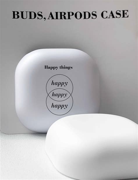 영문폰트 심플깔끔 해피 버즈라이브 버즈플러스 버즈케이스 타이포 고급진 디자인 블랙 유니크 꾸안꾸 남친 여친 생일선물 케이스 에이블리