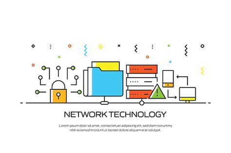 네트워크 기술 관련 라인 스타일 배너 디자인 웹 페이지 헤드 라인 브로셔 연례 보고서 및 책 표지 Cpu에 대한 스톡 벡터 아트 및 기타 이미지 Istock