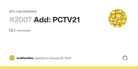Add Pctv21 · Issue 2007 · Iptv Orgdatabase · Github