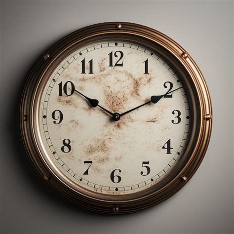 Premium Ai Image Texture Image Of A Clock With Gray Background