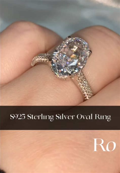 S925 Sterling Silver Oval Ring A Fashionable Choice Tiktok