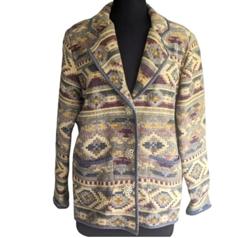 Vintage Jackets And Coats Vintage 9s Bedford Fair Medium Aztec Blazer