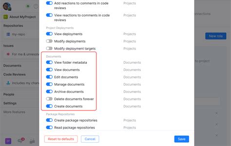 access to documents jetbrains space documentation