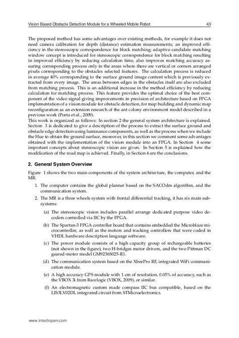 In Tech Vision Based Obstacle Detection Module For A Wheeled Mobile R…