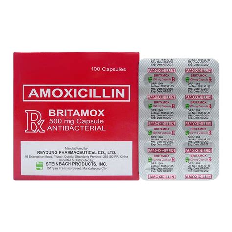 Britamox Amoxicillin 500mg Capsule 100s Price In The Philippines