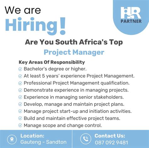 Projectmanager Jobopening Jobopportunity Southafrica Hiringnow Kasturi Govender