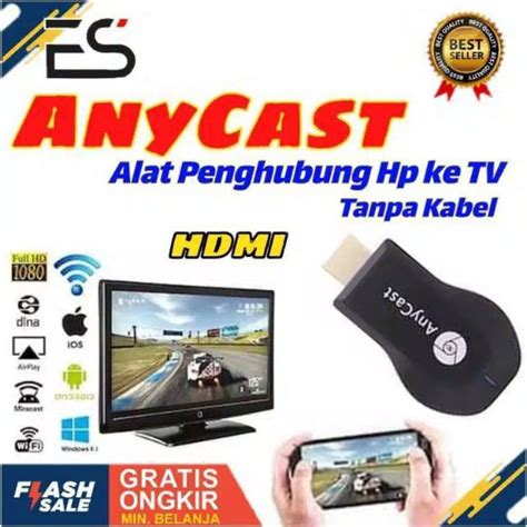 Jual Alat Penghubung Hp Ke Tv TANPA KABEL HDMI DONGLE ANYCAST EZCAST MIRACAST WIRELESS MIRROR