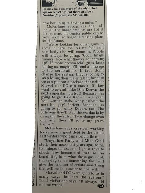 Spawn Articles 1992 Interview With Todd R Spawn