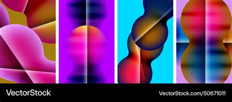 Liquid Abstract Shapes With Gradient Colors Vector Image